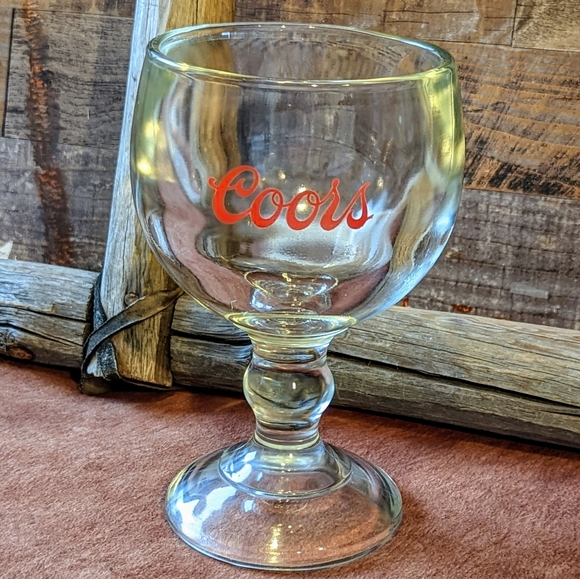 Coors Goblet | Dining | 97s Heavy Glass Coors Beer Goblet | Poshmark